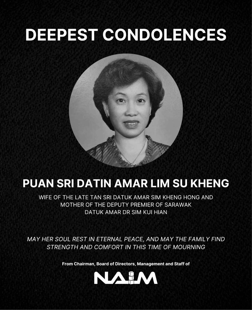 CONDOLENCE TO PUAN SRI DATUK AMAR LIM (NAIM) | Sarawak Tribune