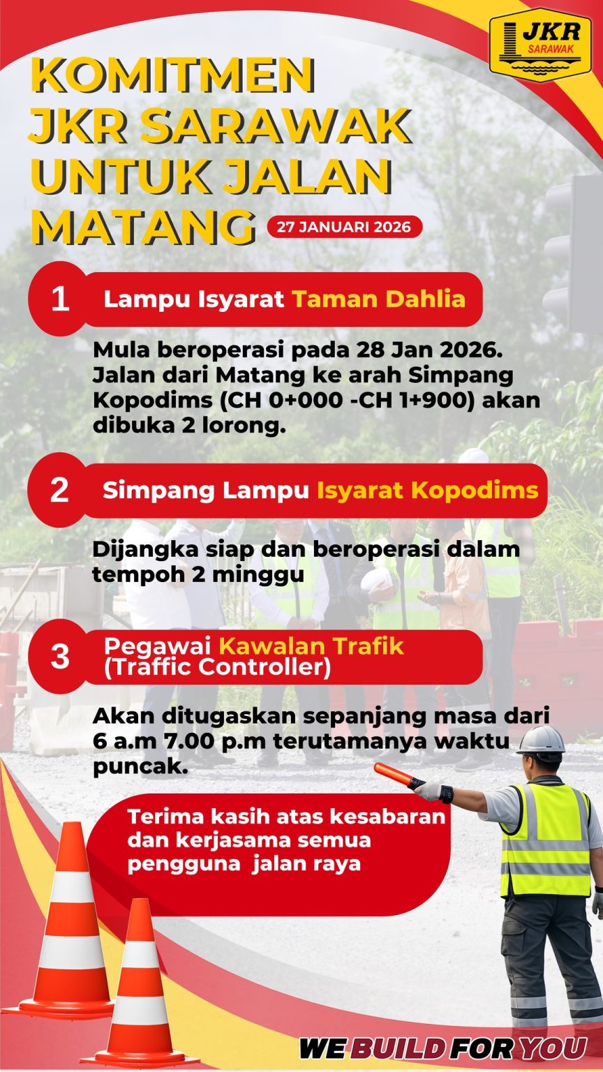 Sarawak JKR Director Conducts Surprise Inspection Of Matang Road ...