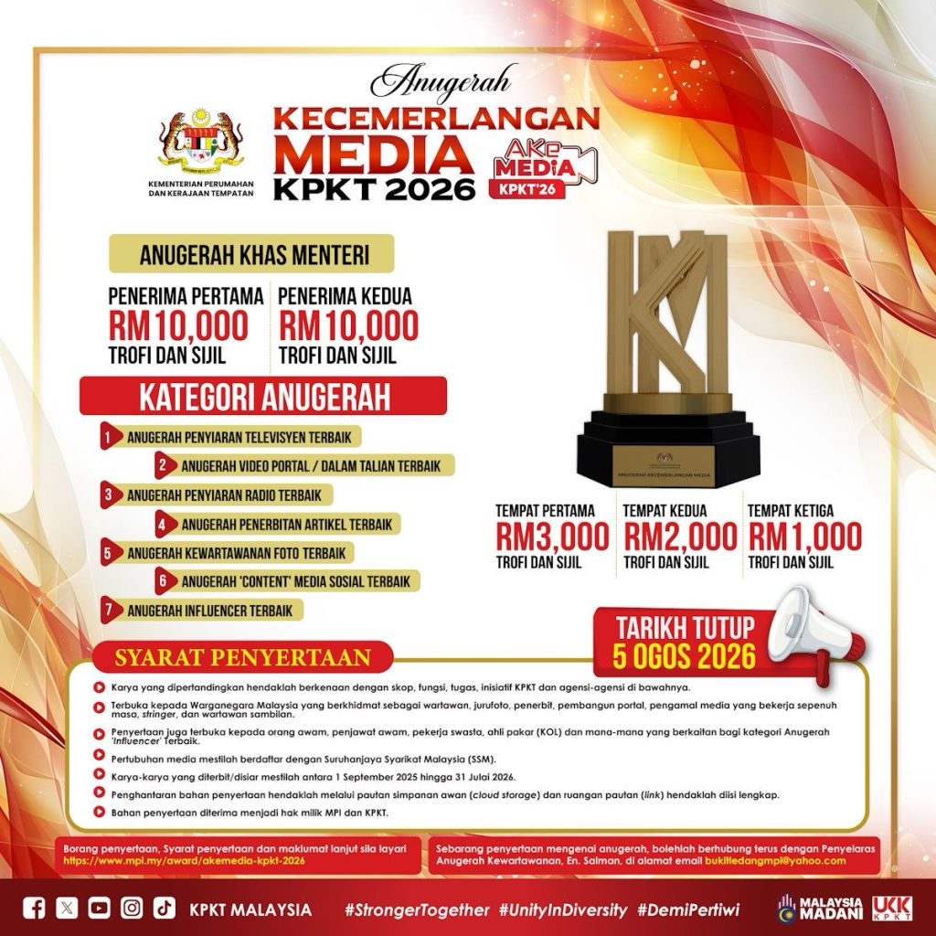 KPKT Media Awards 2026 Open For Entries | Sarawak Tribune